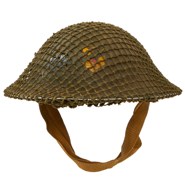 Original British WWII Brodie MkII Steel Helmet Complete with Regiment ...