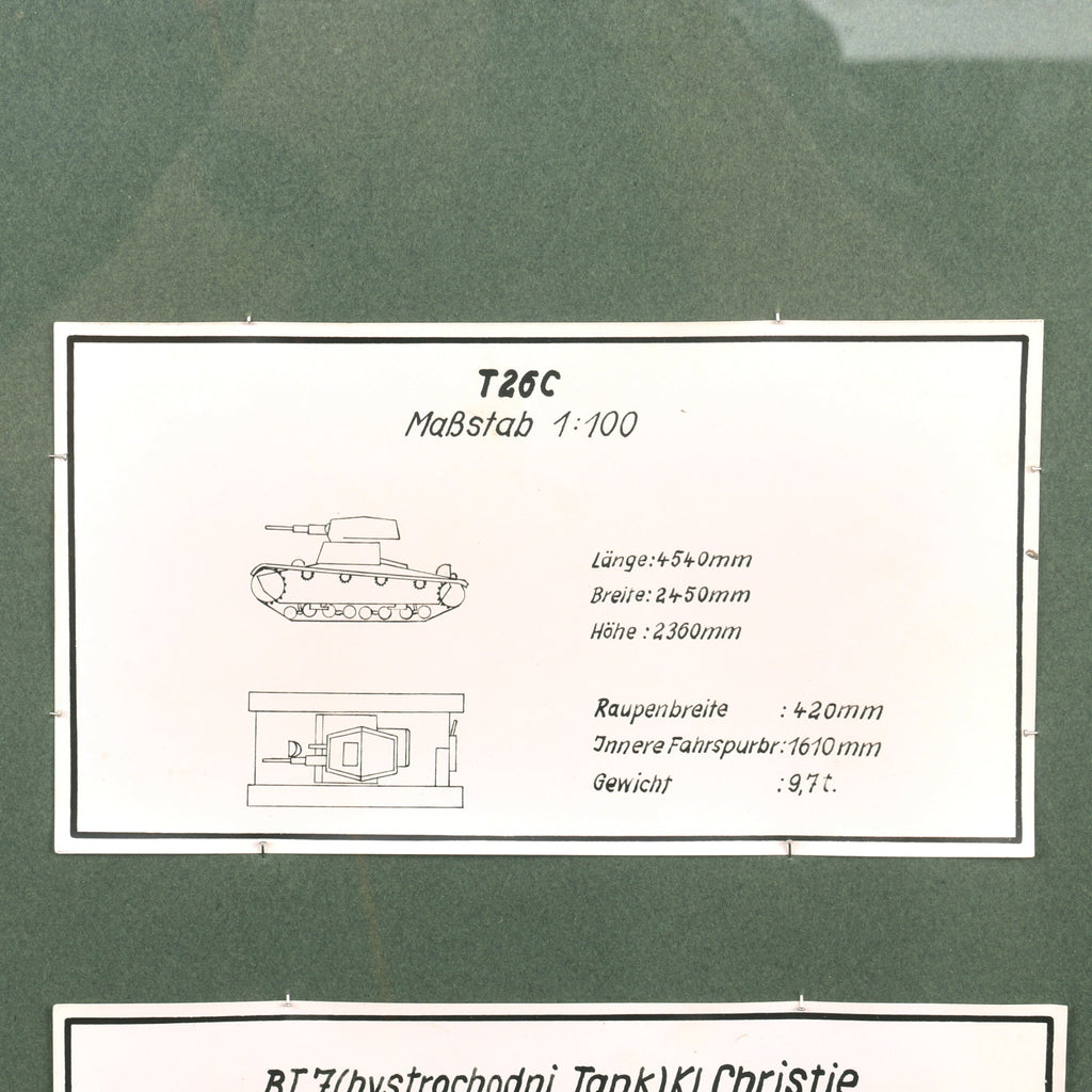 Original German WWII Set of Five 1:100 Scale Soviet Tank Identificatio ...