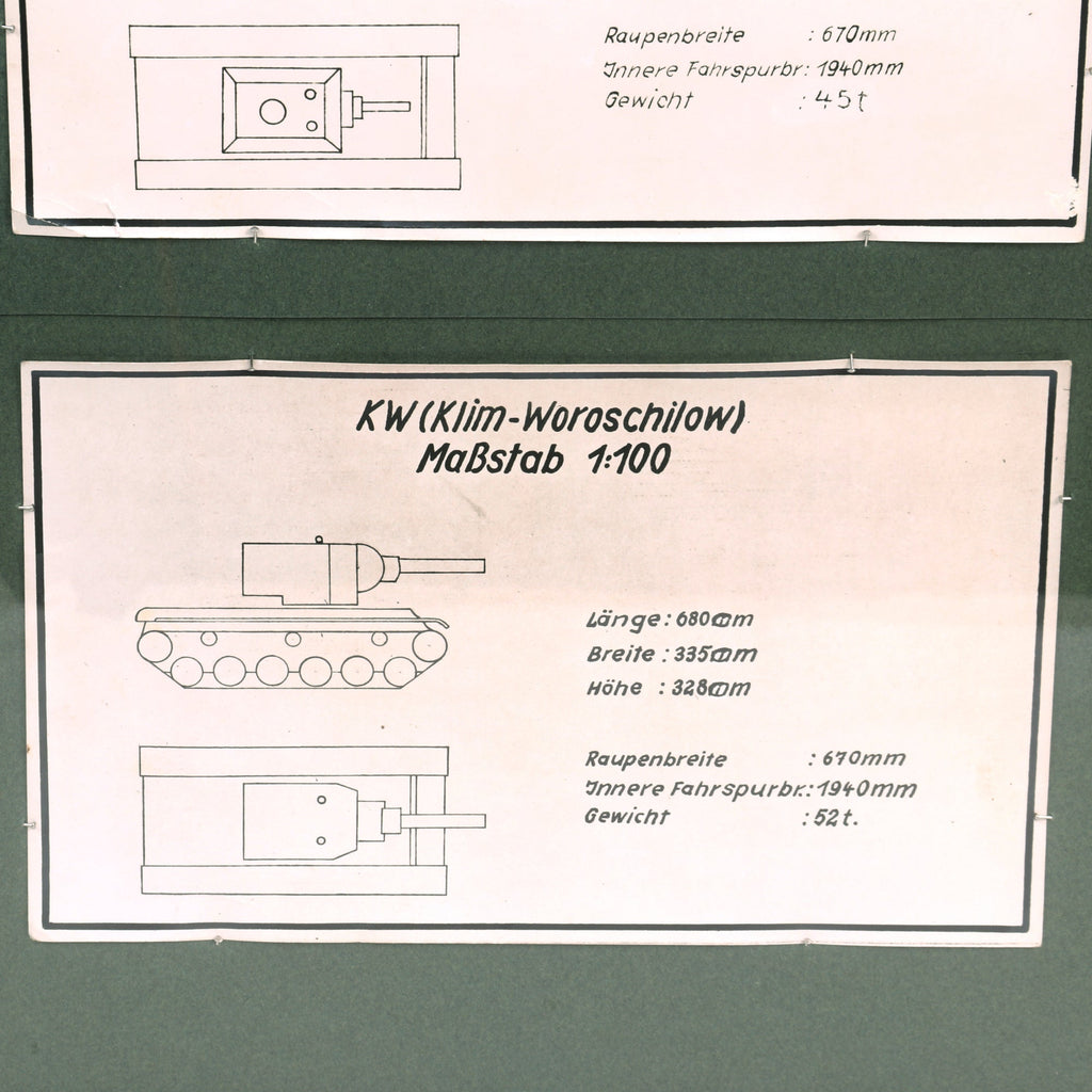 Original German WWII Set of Five 1:100 Scale Soviet Tank Identificatio ...