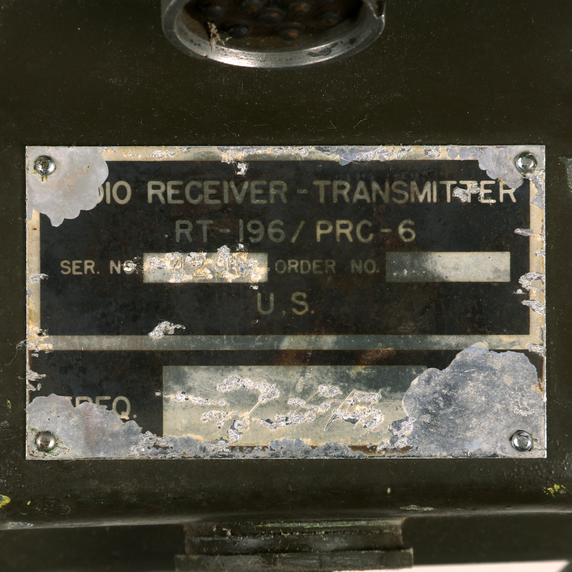 Original U.S. Vietnam War Era RT-196/PRC-6 Radio Receiver Transmitter ...