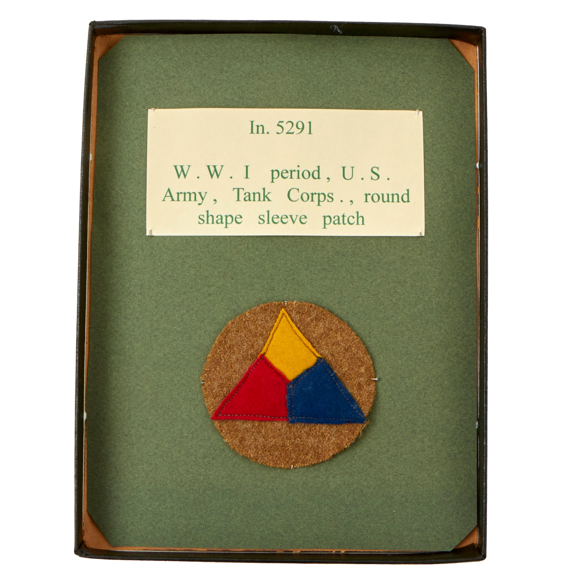 Original U.S. WWI Army Tank Corp Sleeve Patch Set - Formerly Part of t ...