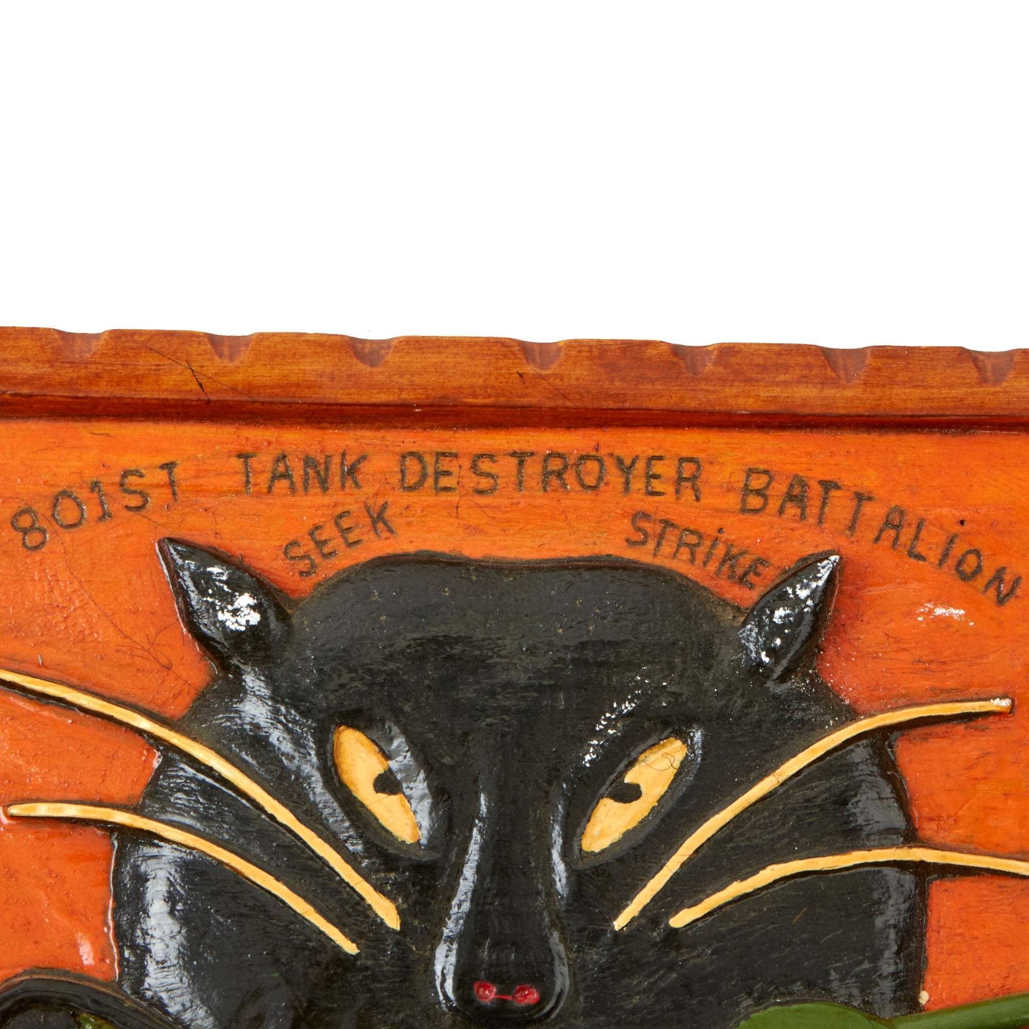 Original U.S. WWII Era Hand-Carved 801st Tank Destroyer Battalion Wood ...