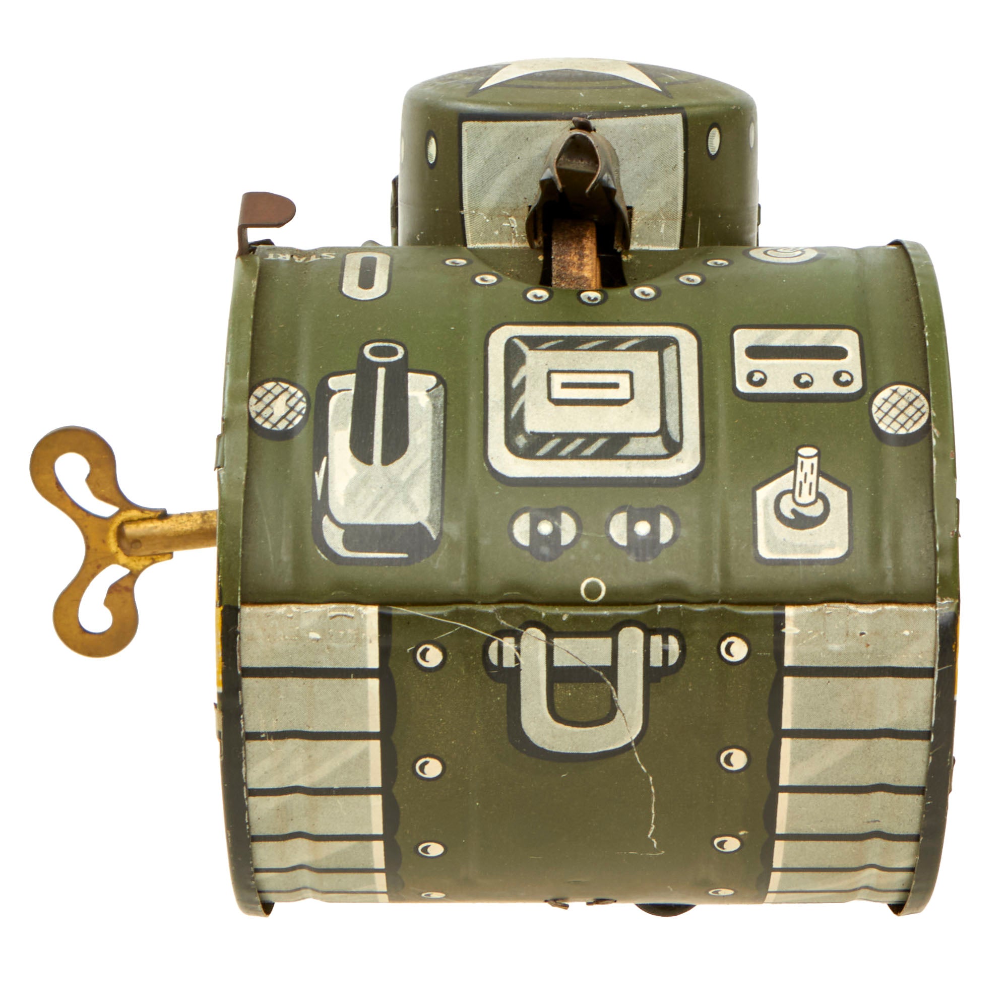 Original U.S. WWI Fully Functional Tin Mechanical Windup M2 Light Tank ...