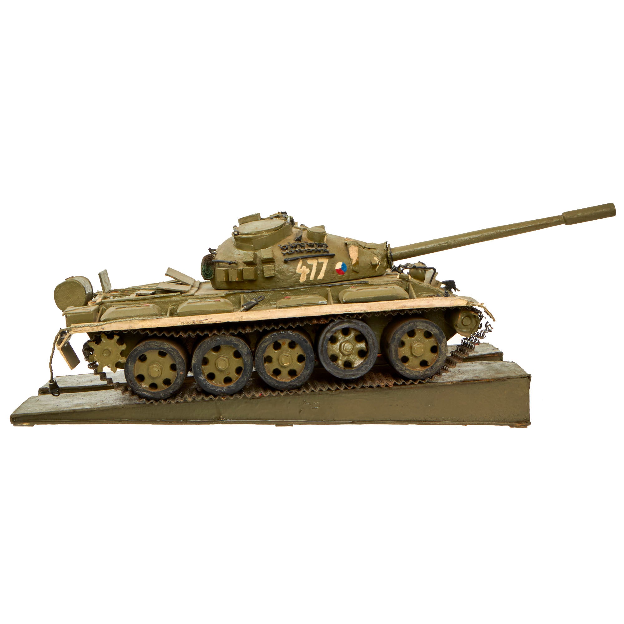 Original Czech Cold War Era Cardboard and Wood T-54/T-55 Soviet Main B ...