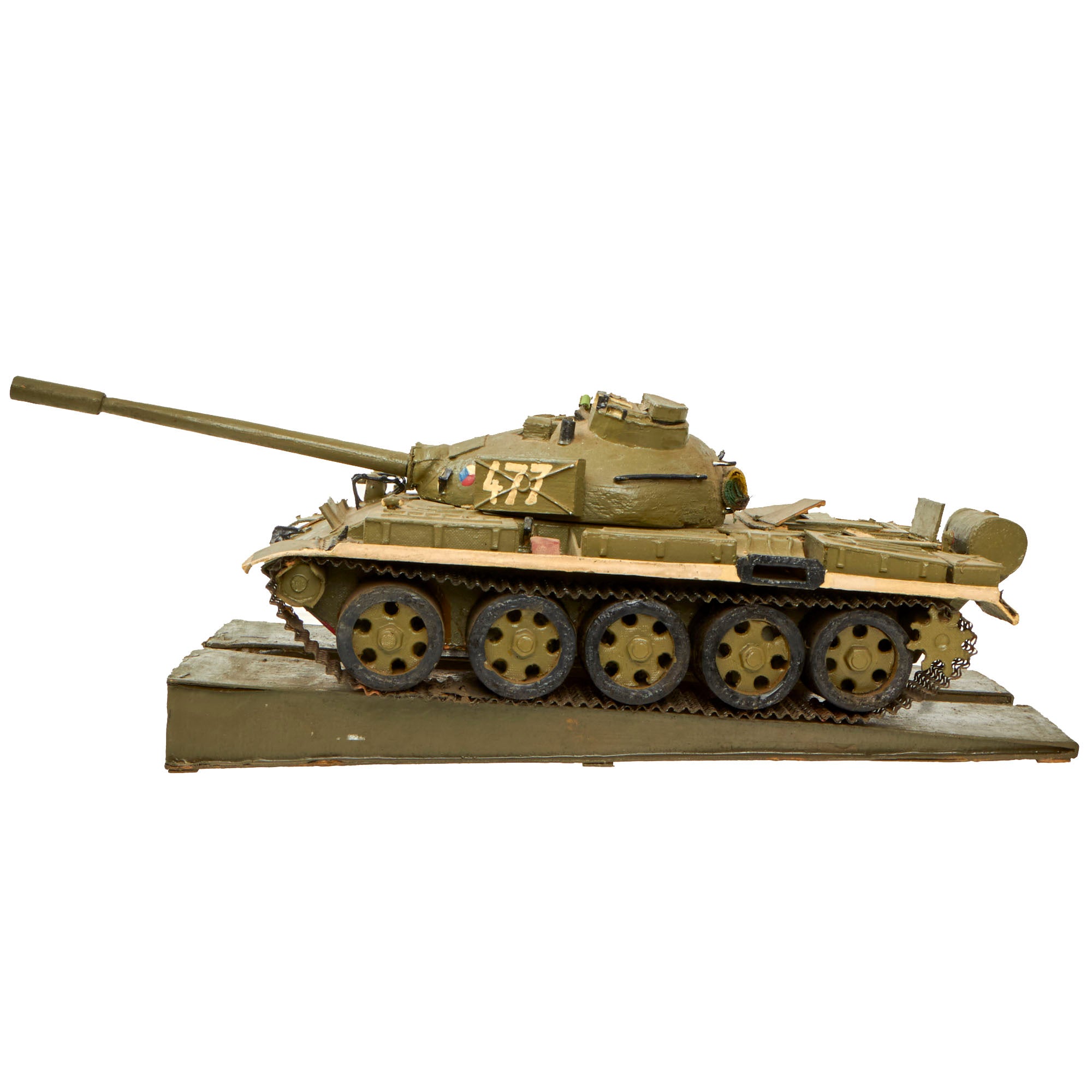 Original Czech Cold War Era Cardboard and Wood T-54/T-55 Soviet Main B ...