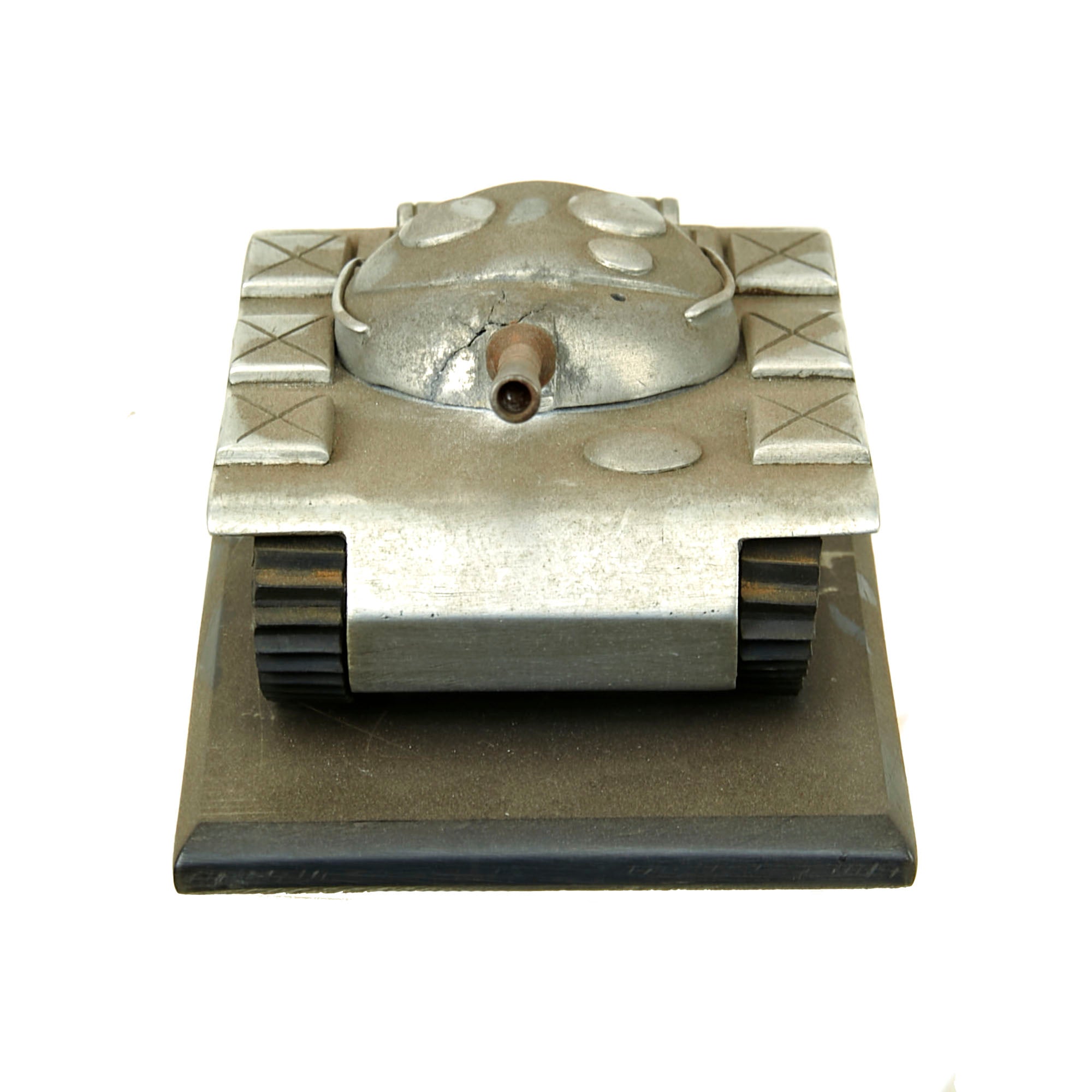 Original Soviet Cold War Era Aluminum Model T-55 Battle Tank Mounted o ...