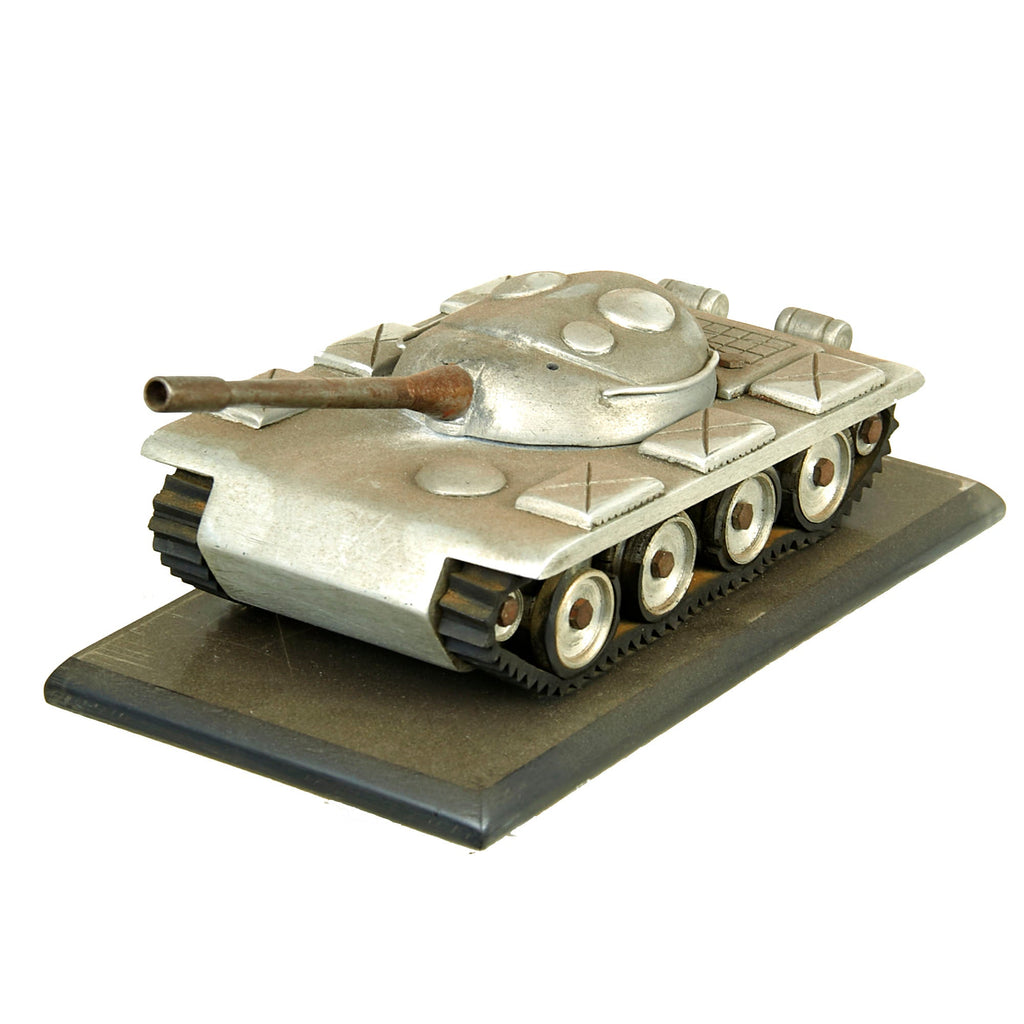 Original Soviet Cold War Era Aluminum Model T-55 Battle Tank Mounted o ...