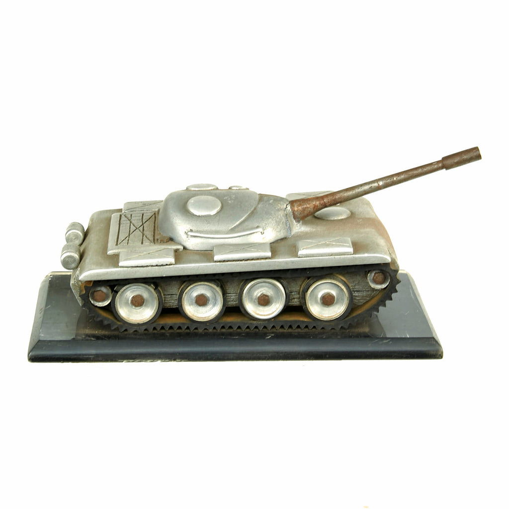 Original Soviet Cold War Era Aluminum Model T-55 Battle Tank Mounted o ...