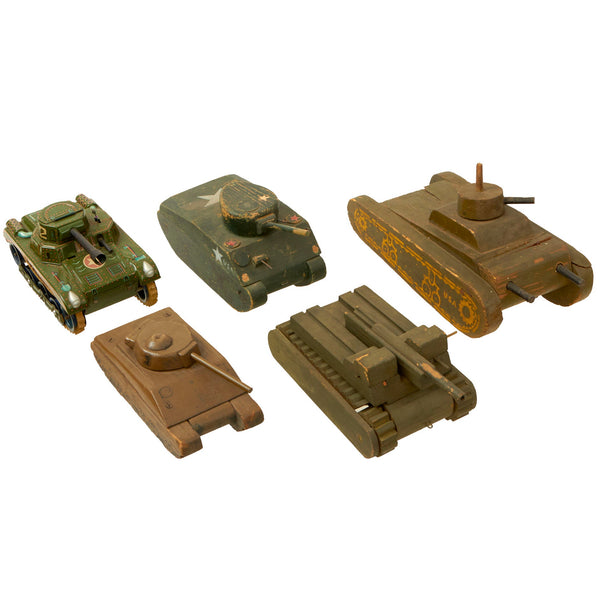 Original U.S. WWII Wartime Economy Toy Tank Collection of 5 ...
