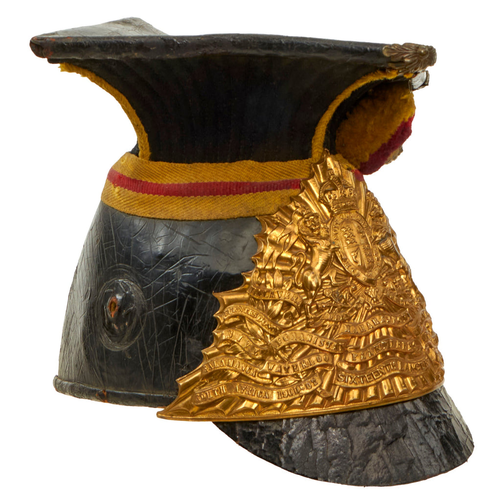 Original British Victorian Era 16th Lancers Other Ranks Chapka Helmet ...
