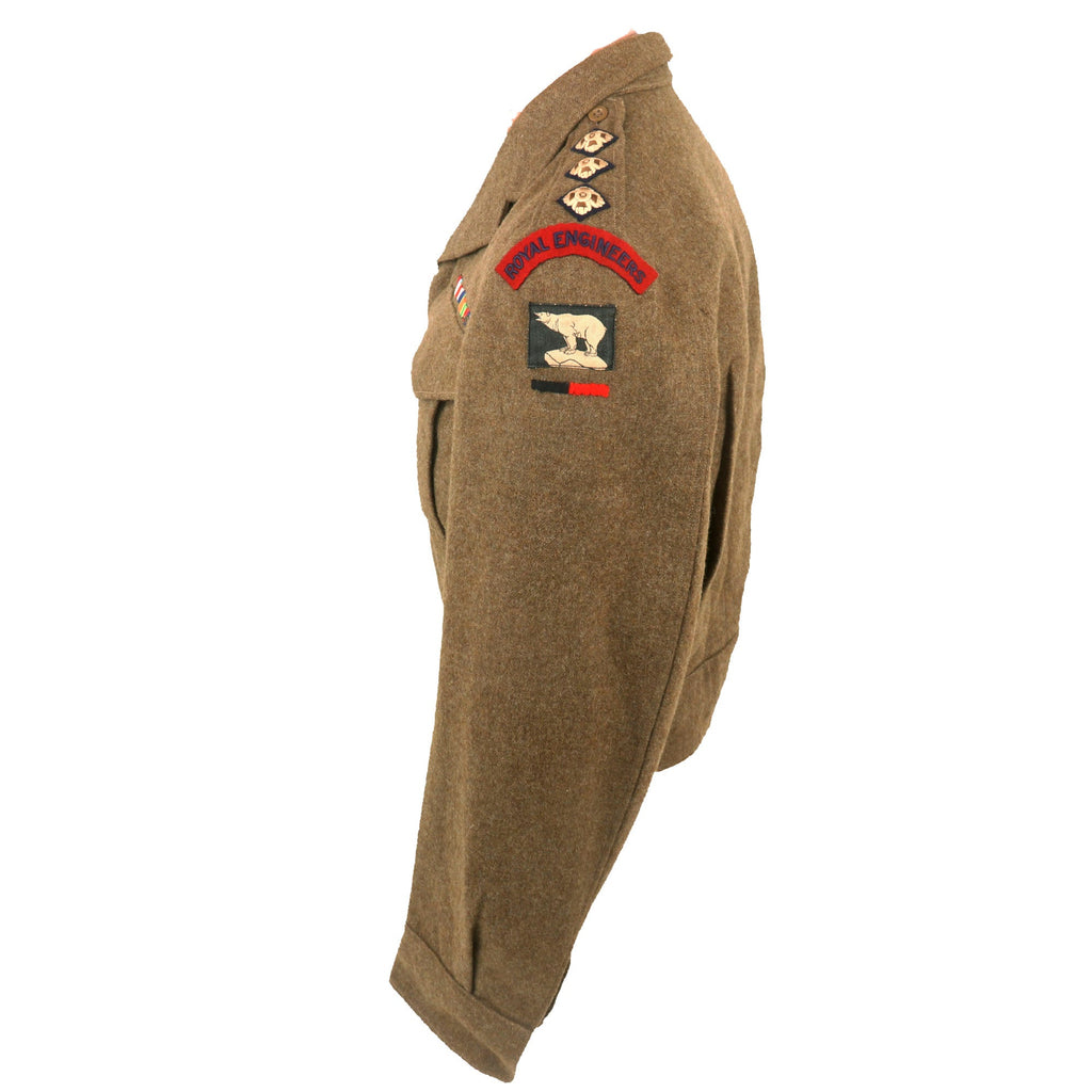 Original British WWII 49th West Riding Division Royal Engineers Captai ...