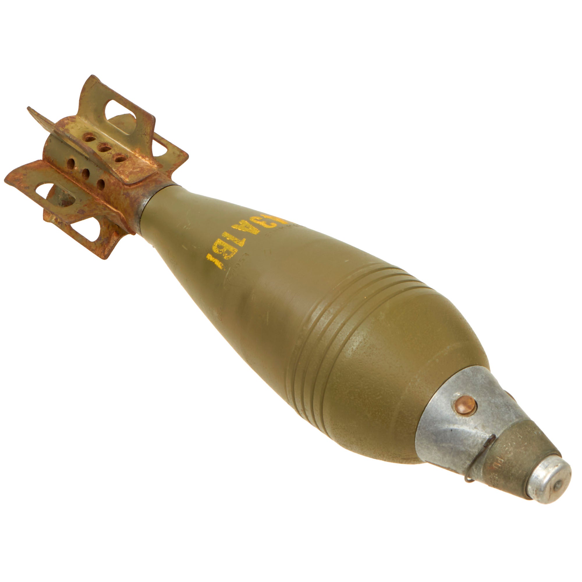 Original U.S. Korean War Deactivated 81mm M43A1B1 HE Mortar Shell Roun ...