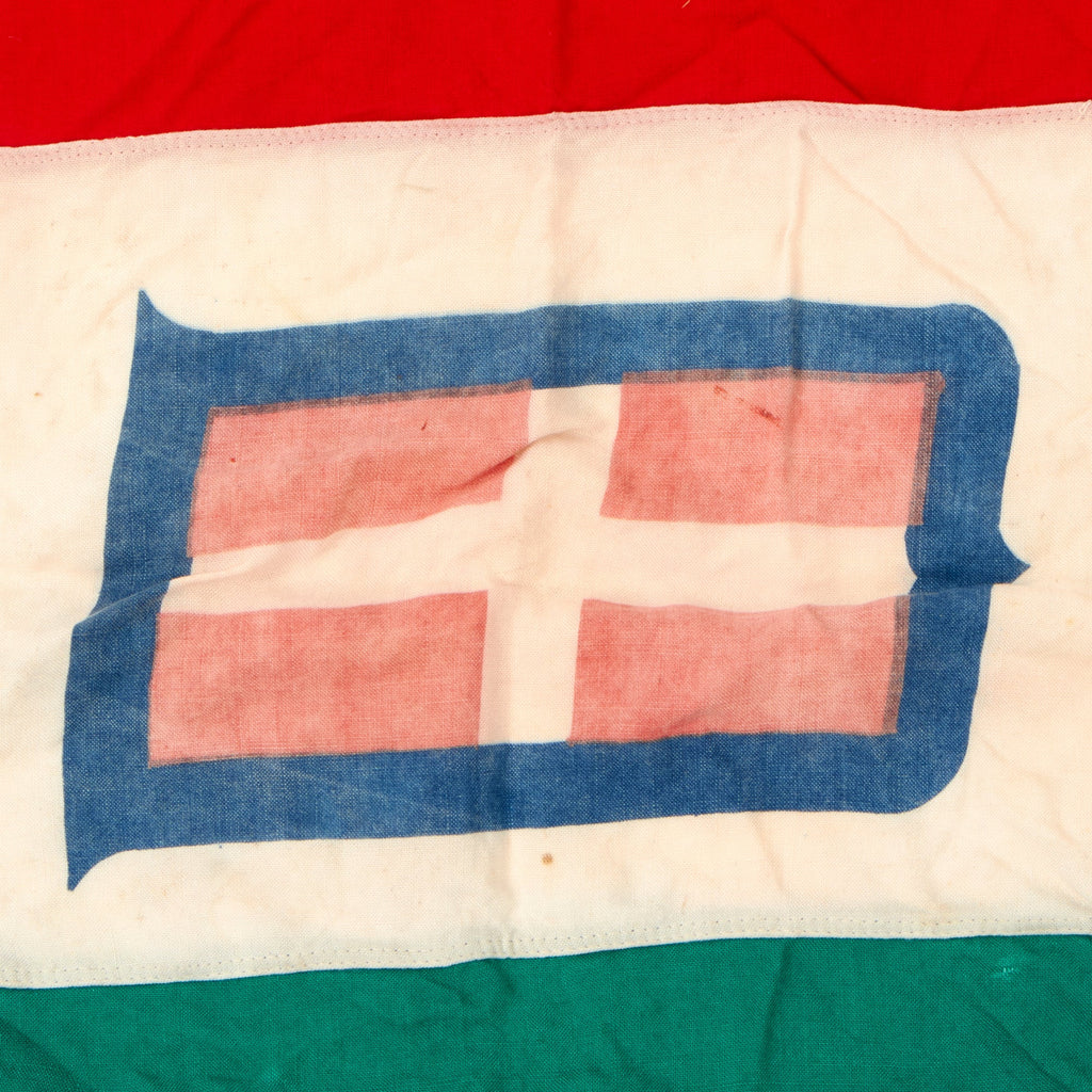 Original Italian WWII Kingdom of Italy Flag Banner with Savoy Coat of ...