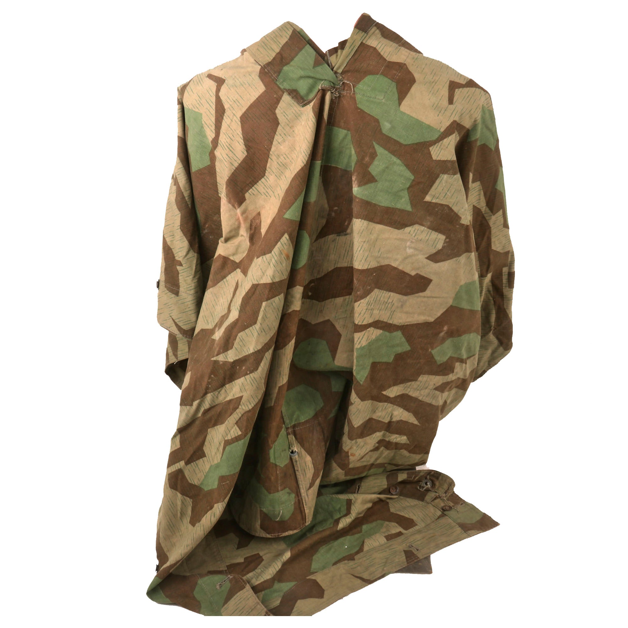 Original German WWII Zeltbahn Tent Quarter & Poncho in Splinter Patter ...