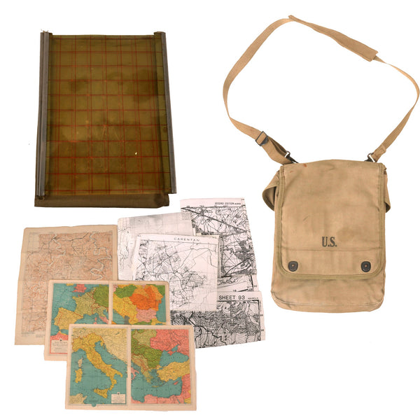 Original U.S. WWII Named M1938 Canvas Map Case Dated 1942 by BOYT with ...