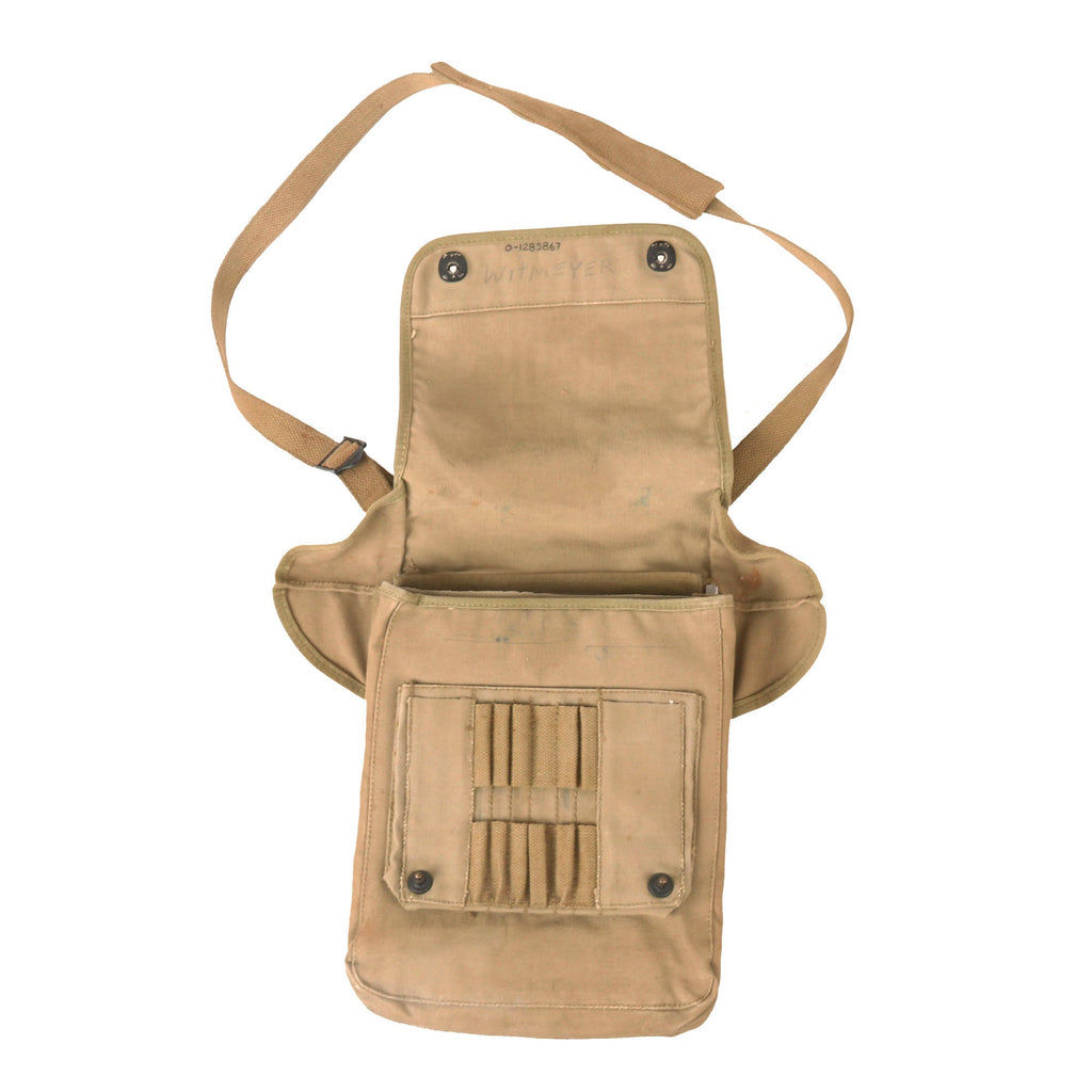 Original U.S. WWII Named M1938 Canvas Map Case Dated 1942 by BOYT with ...