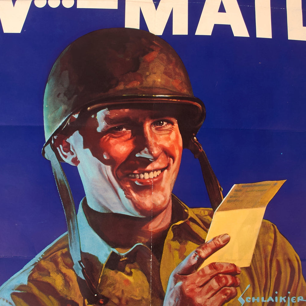 Original U.S. WWII Victory Mail US Army Postal Service Promotional Pos ...