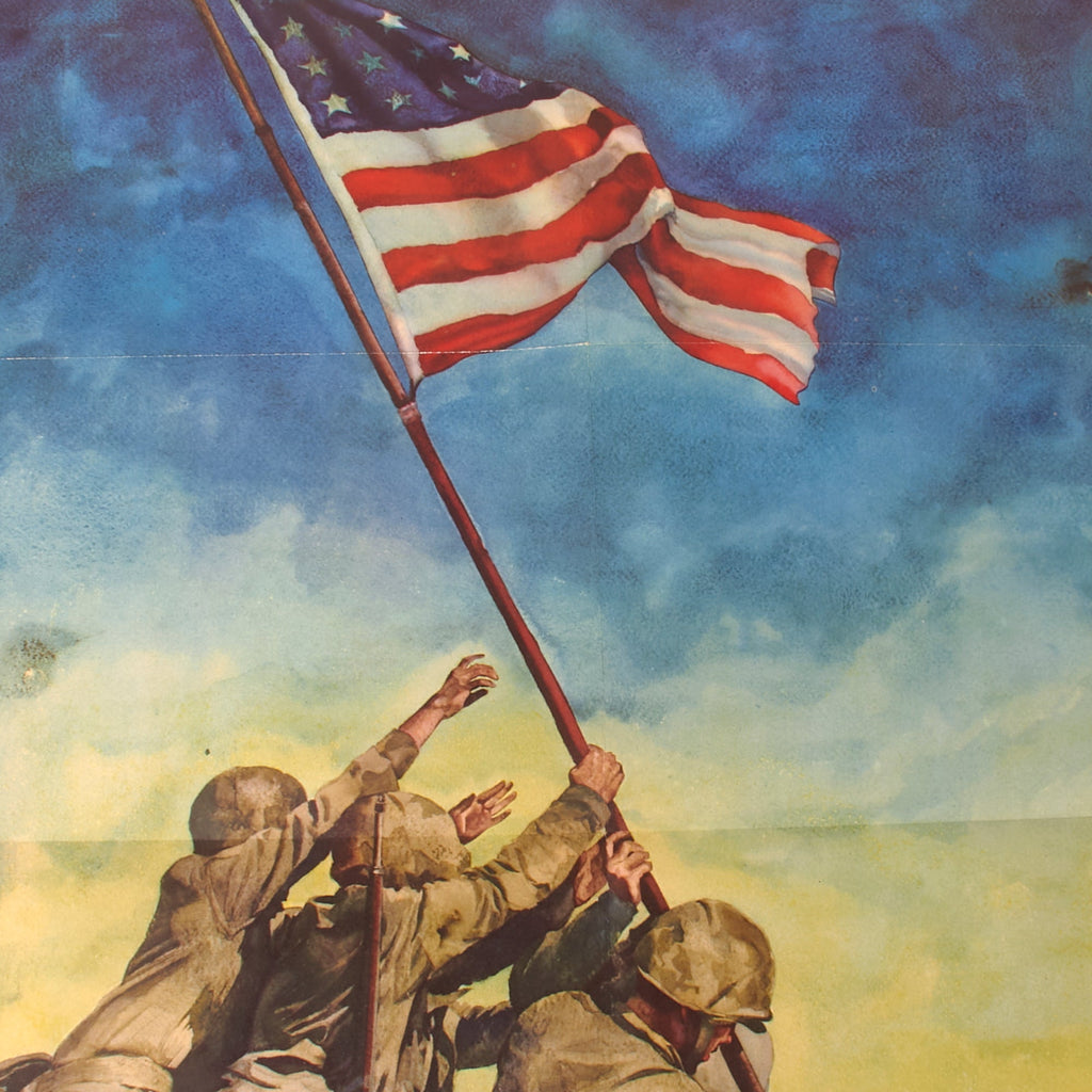 Original U.S. WWII 7th War Loan Propaganda Poster - Iwo Jima “Now All ...