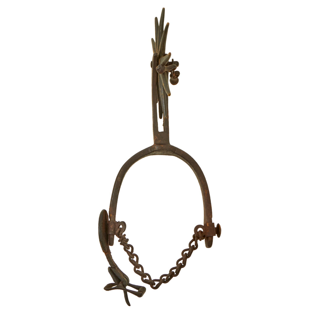 Original U.S. Late 19th Century Early Western Iron Cowboy Spurs with C ...