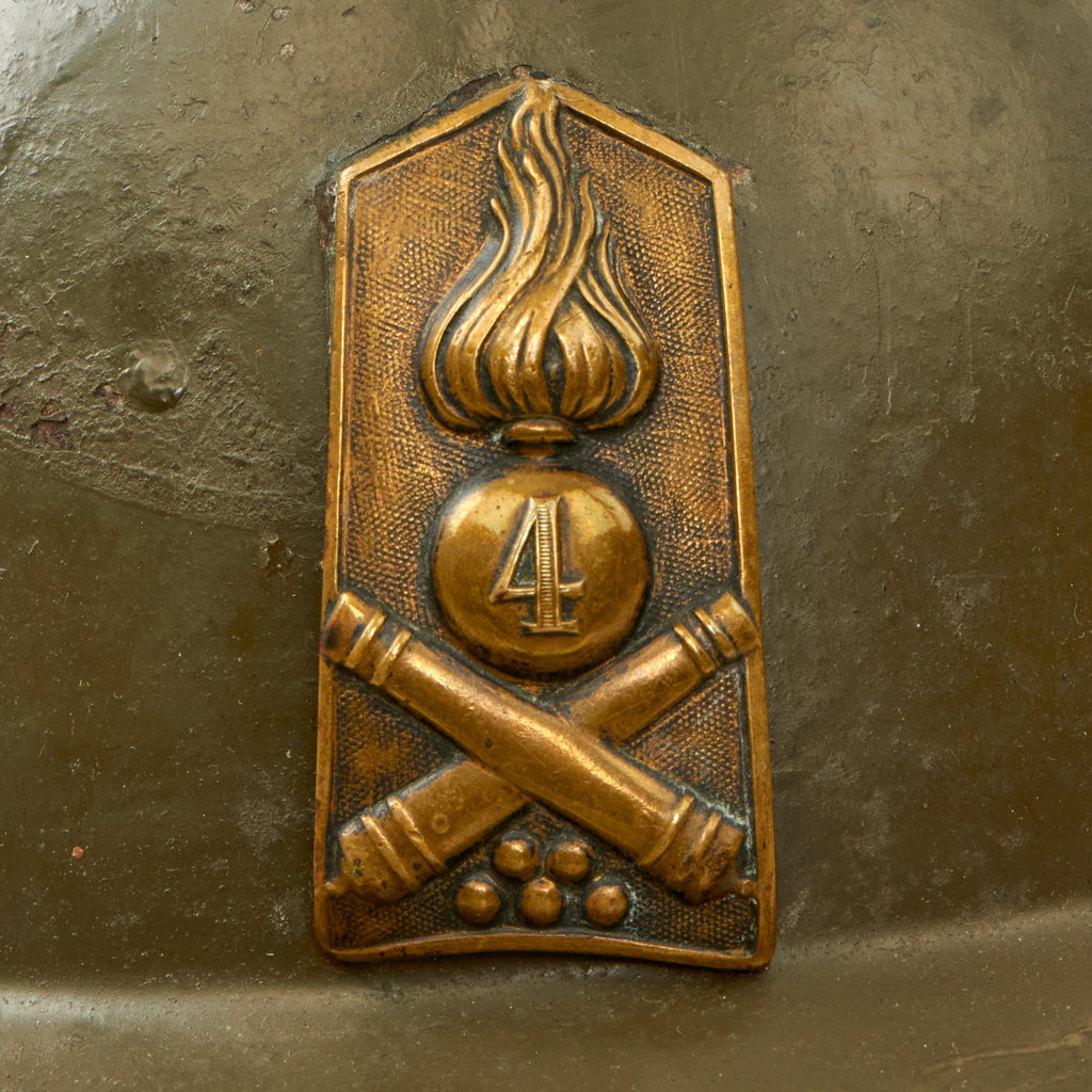 Original Italian WWI / 1920s “Lippmann Model” Adrian Helmet with 4th F ...