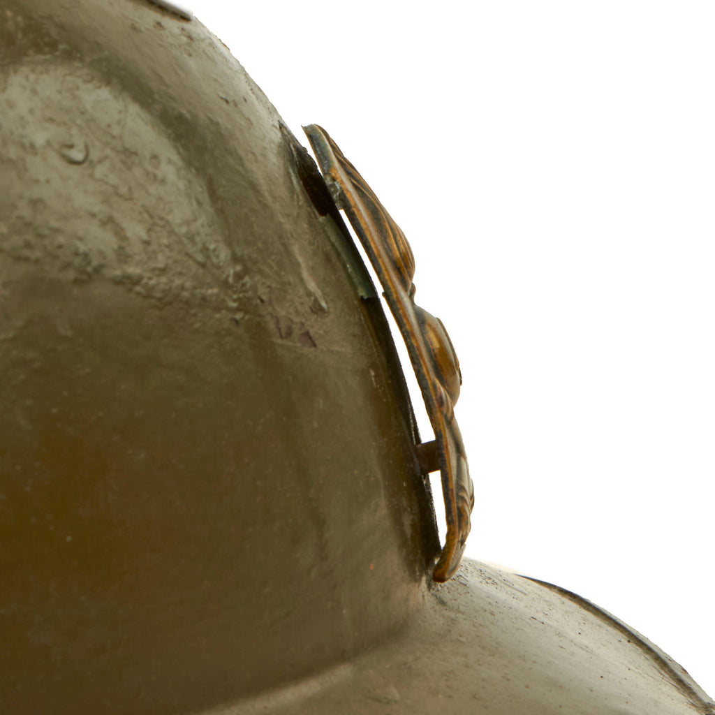 Original Italian WWI / 1920s “Lippmann Model” Adrian Helmet with 4th F ...