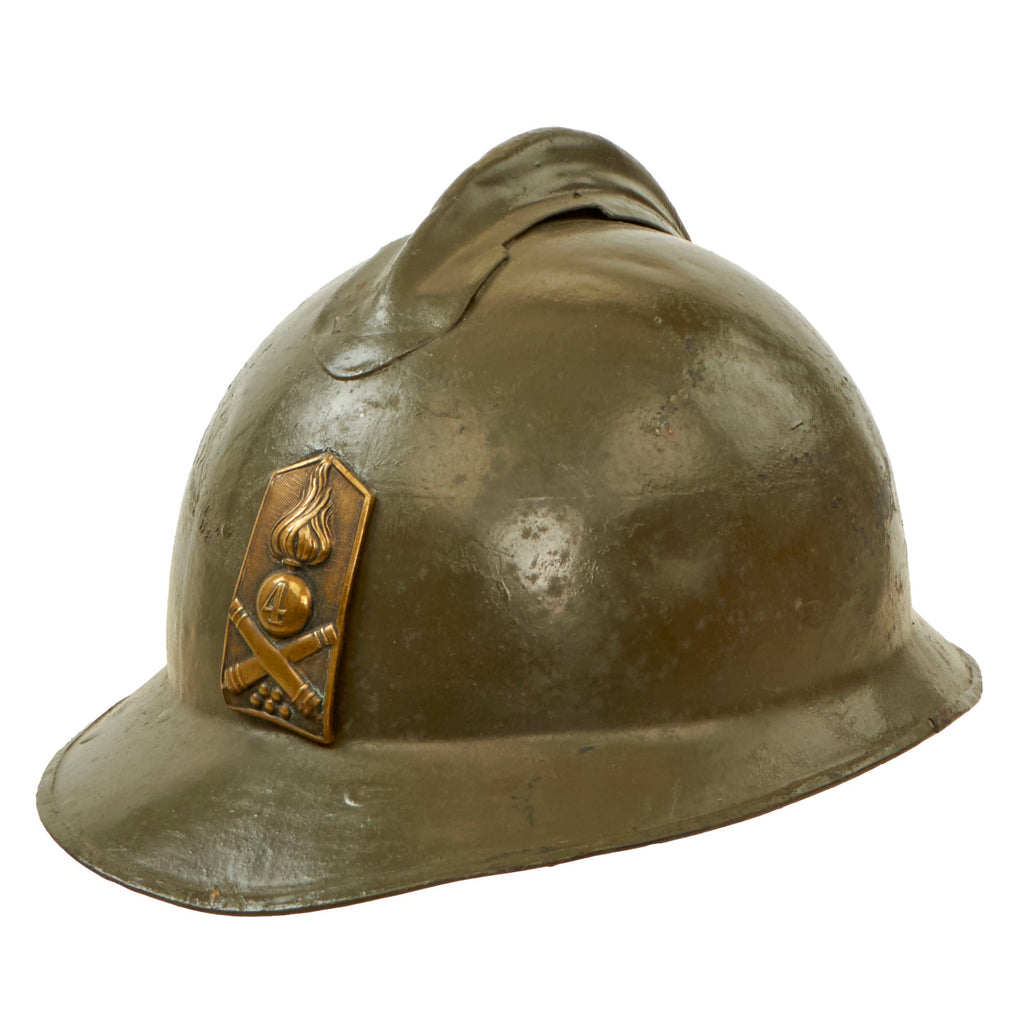 Original Italian WWI / 1920s “Lippmann Model” Adrian Helmet with 4th F ...