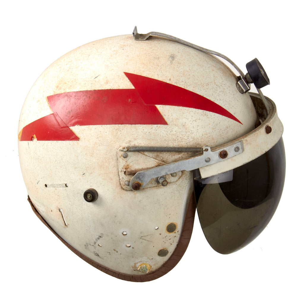 Original U.S. Cold War P-4 Flying Pilot Helmet with Tinted Visor & Thu ...