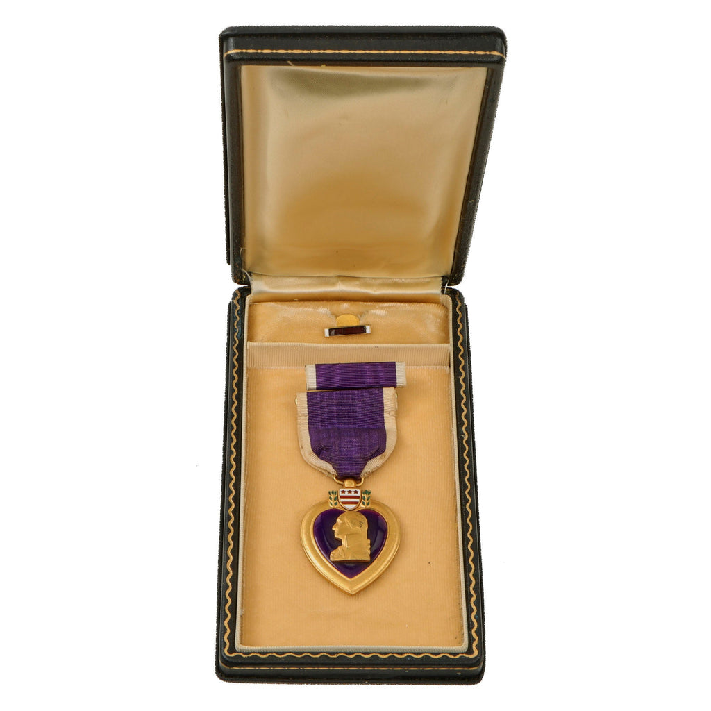 Original U.S. WWII Purple Heart Medal in Original Presentation Case wi ...