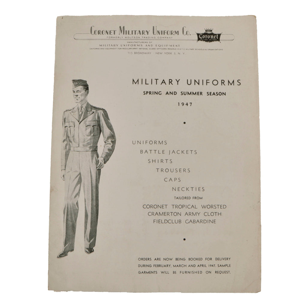 Original U.S. WWII Era Military Uniform & Equipment Retailer Catalog L ...