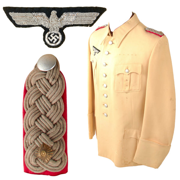 Original German WWII Heer Army Staff Oberst Officer White M36 Dress Un ...
