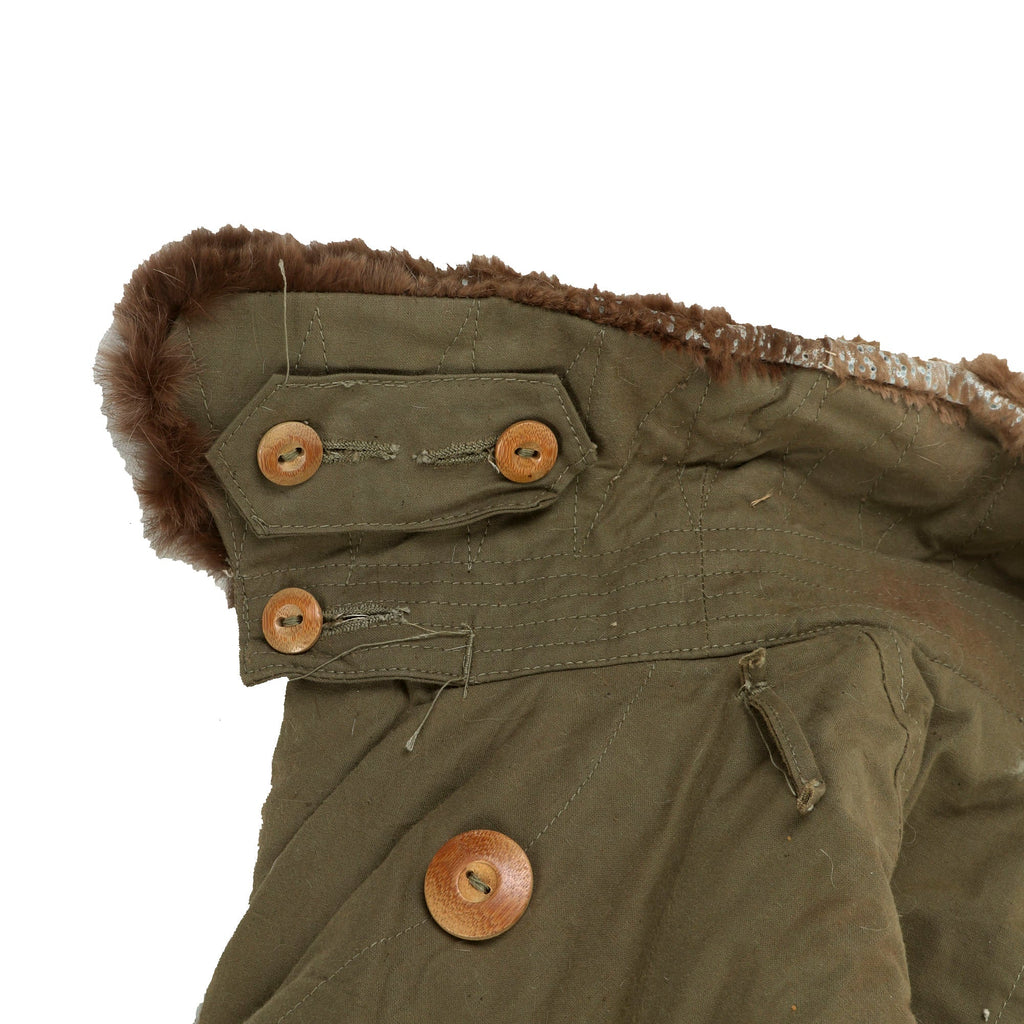 Original Imperial Japanese Army WWII Quilted Rabbit Fur Lined Winter P ...