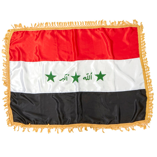 Original Operation Iraqi Freedom Flag of Iraq With Gold Trim Border ...