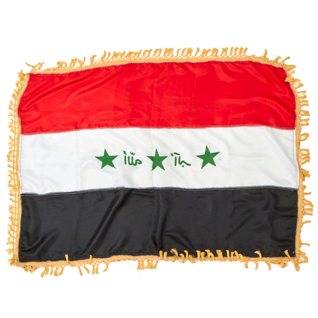 Original Operation Iraqi Freedom Flag of Iraq With Gold Trim Border ...