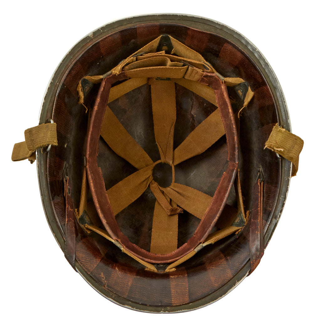 Original U.S. WWII Navy Damage Control M1 Helmet with Mounted Flashlig ...