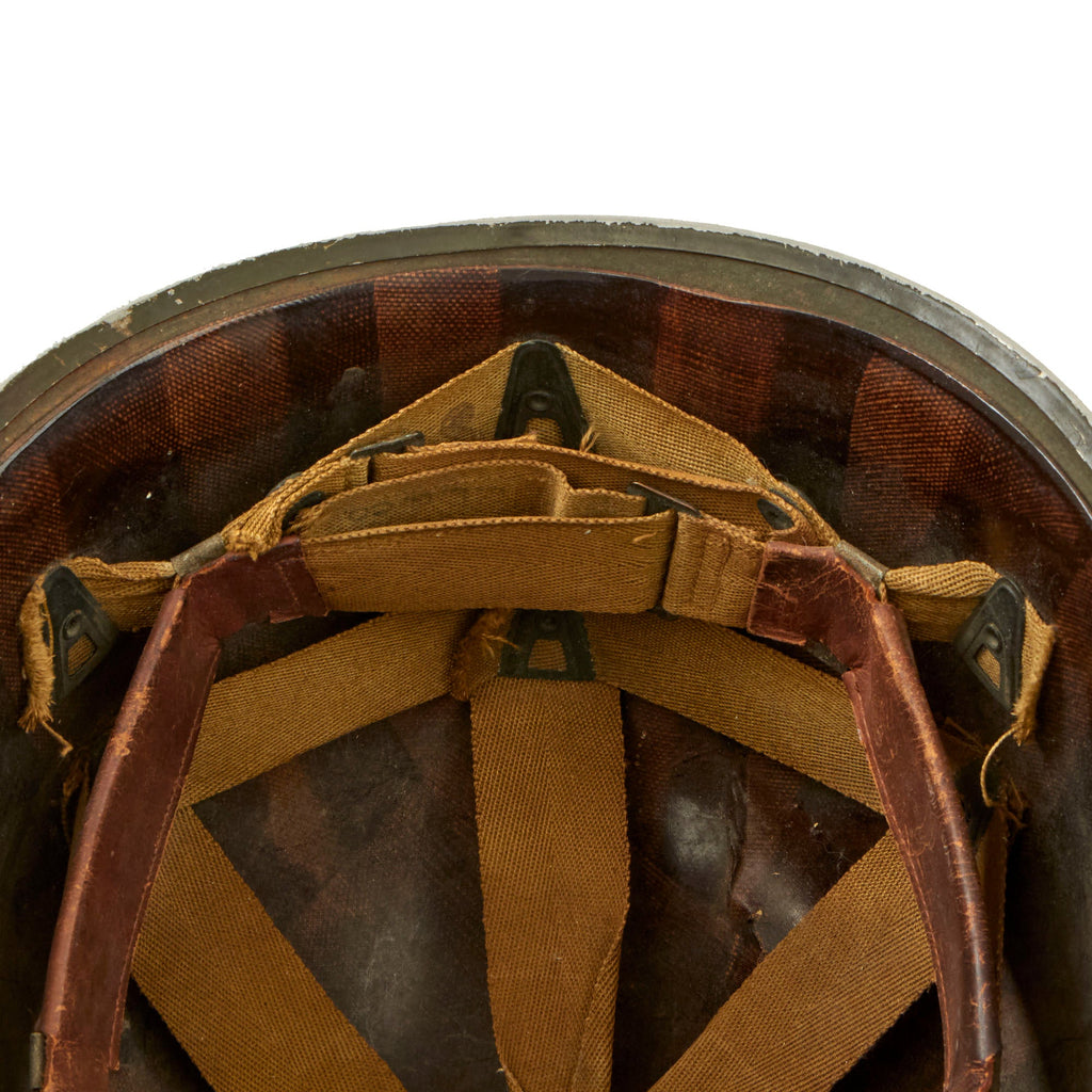 Original U.S. WWII Navy Damage Control M1 Helmet with Mounted Flashlig ...