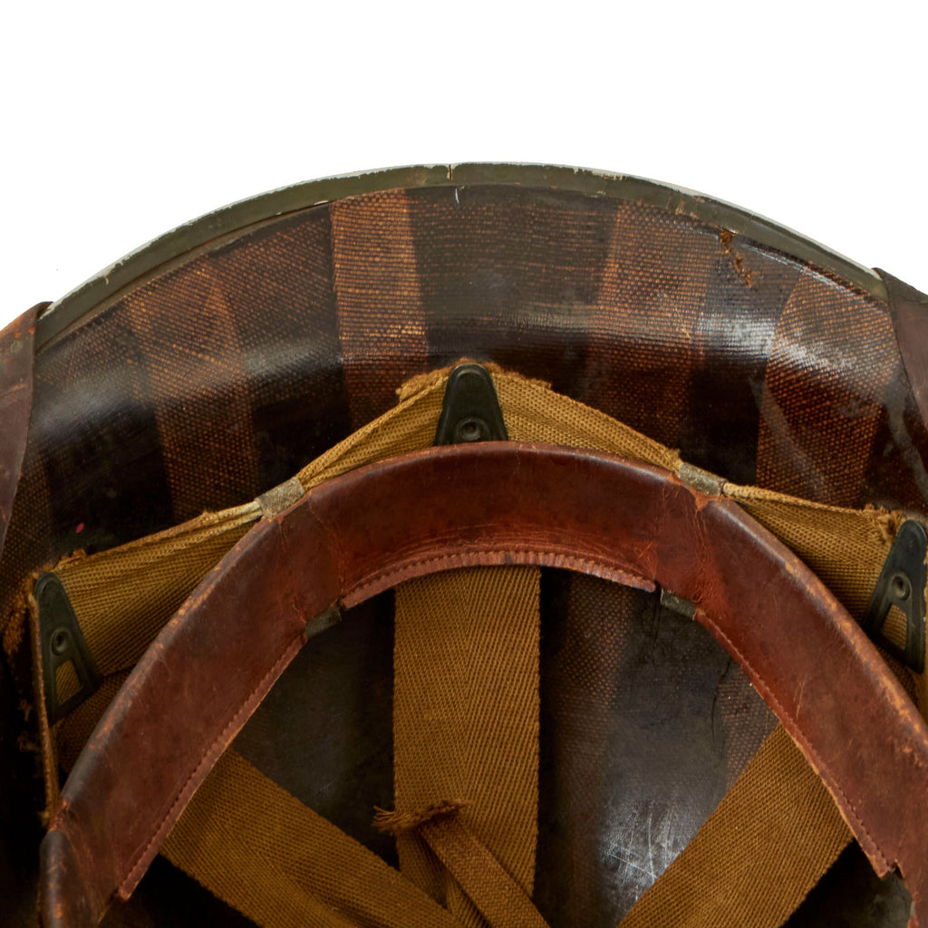 Original U.S. WWII Navy Damage Control M1 Helmet with Mounted Flashlig ...