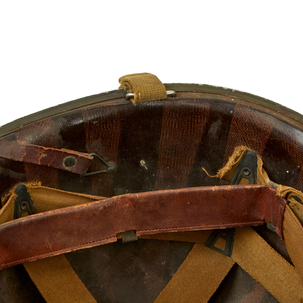 Original U.S. WWII Navy Damage Control M1 Helmet with Mounted Flashlig ...
