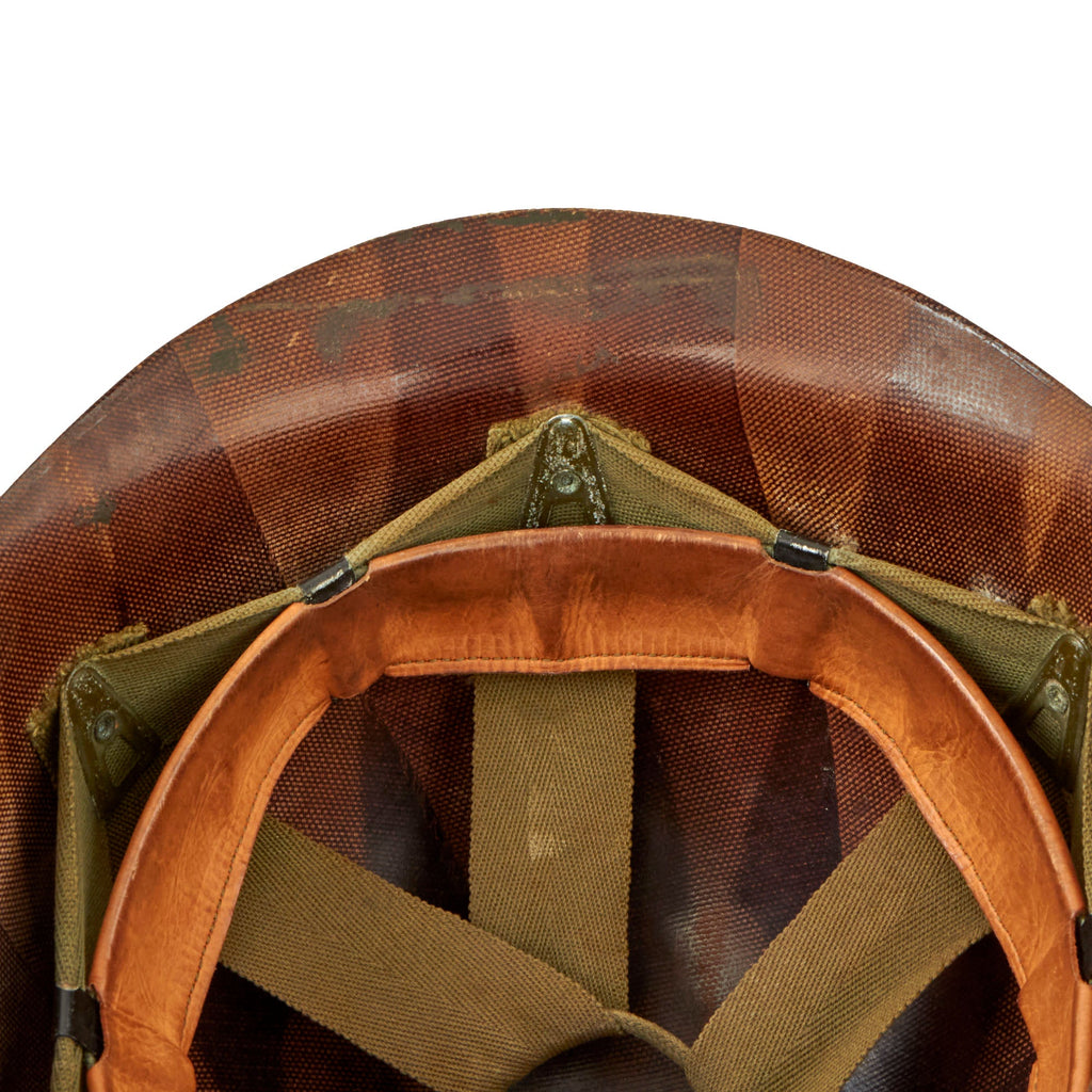 Original U.S. Korean War Era M1 Helmet with Camouflage Parachute Canop ...
