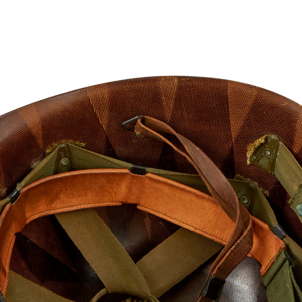 Original U.S. Korean War Era M1 Helmet with Camouflage Parachute Canop ...