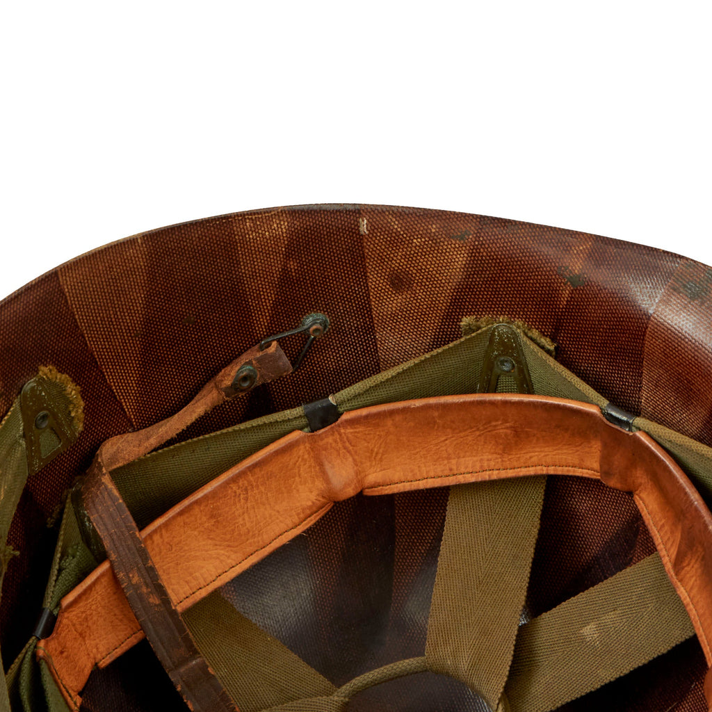 Original U.S. Korean War Era M1 Helmet with Camouflage Parachute Canop ...