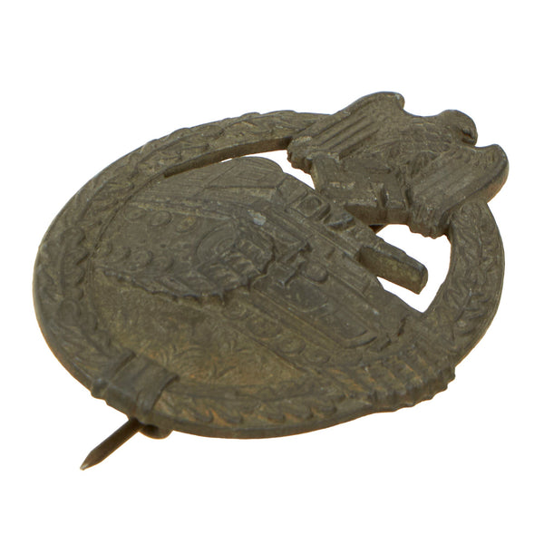 Original German WWII Bronze Grade Panzer Assault Tank Badge - Unmarked ...