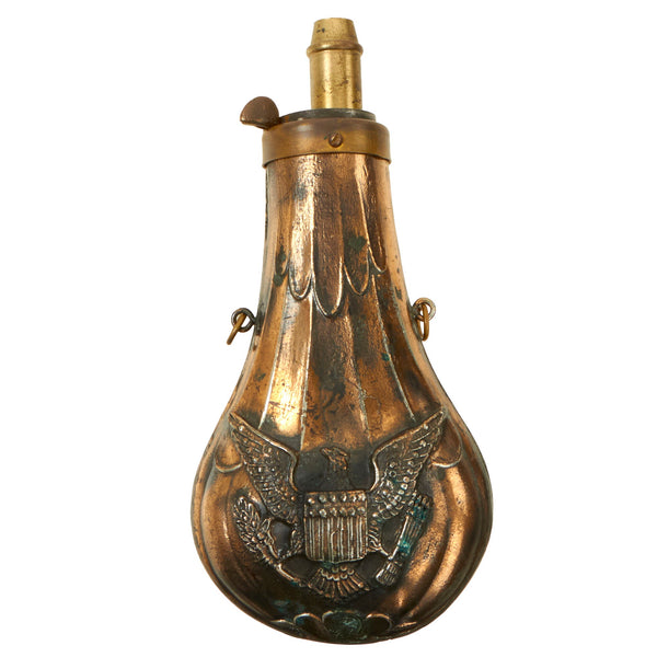 Original U.S. Post-Civil War Era Heavy Double-Sided Eagle Powder Flask ...