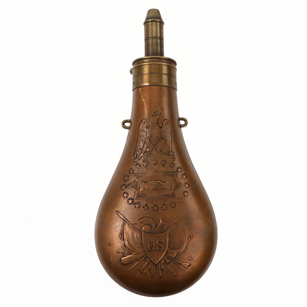 Original U.S. Civil War Copper Batty Peace Powder Flask by Batty Broth ...