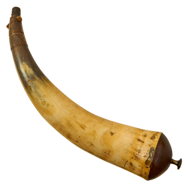 Original U.S. War of 1812 Era Powder Horn with Unique Built-In Stopper ...