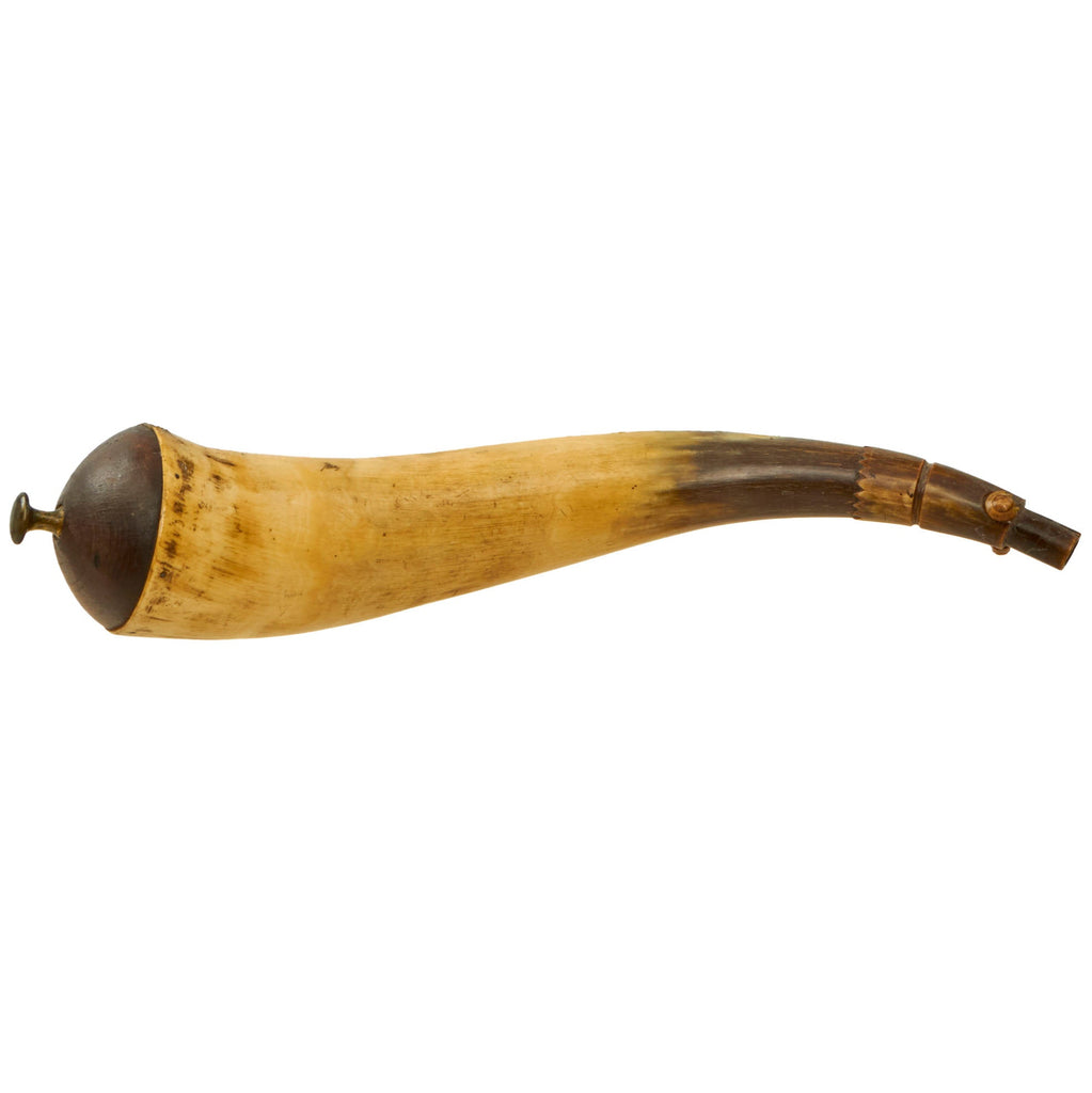 Original U.S. War of 1812 Era Powder Horn with Unique Built-In Stopper ...