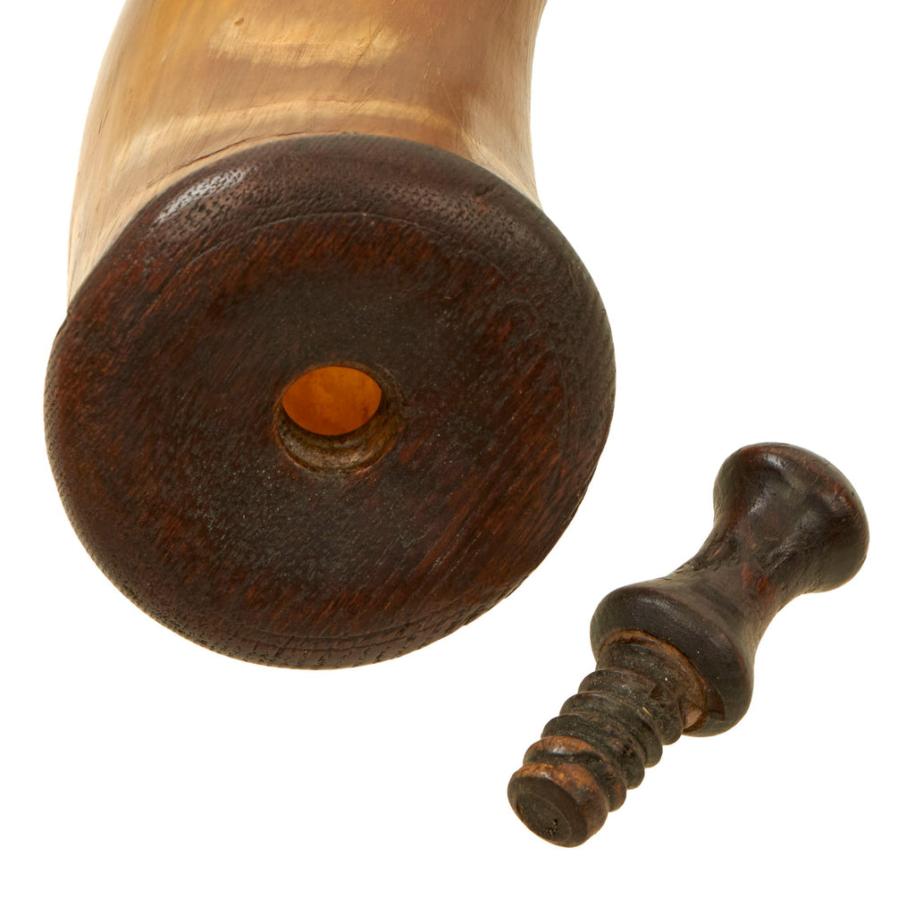 Original U.S. Revolutionary War Era Powder Priming Horn with Threaded ...