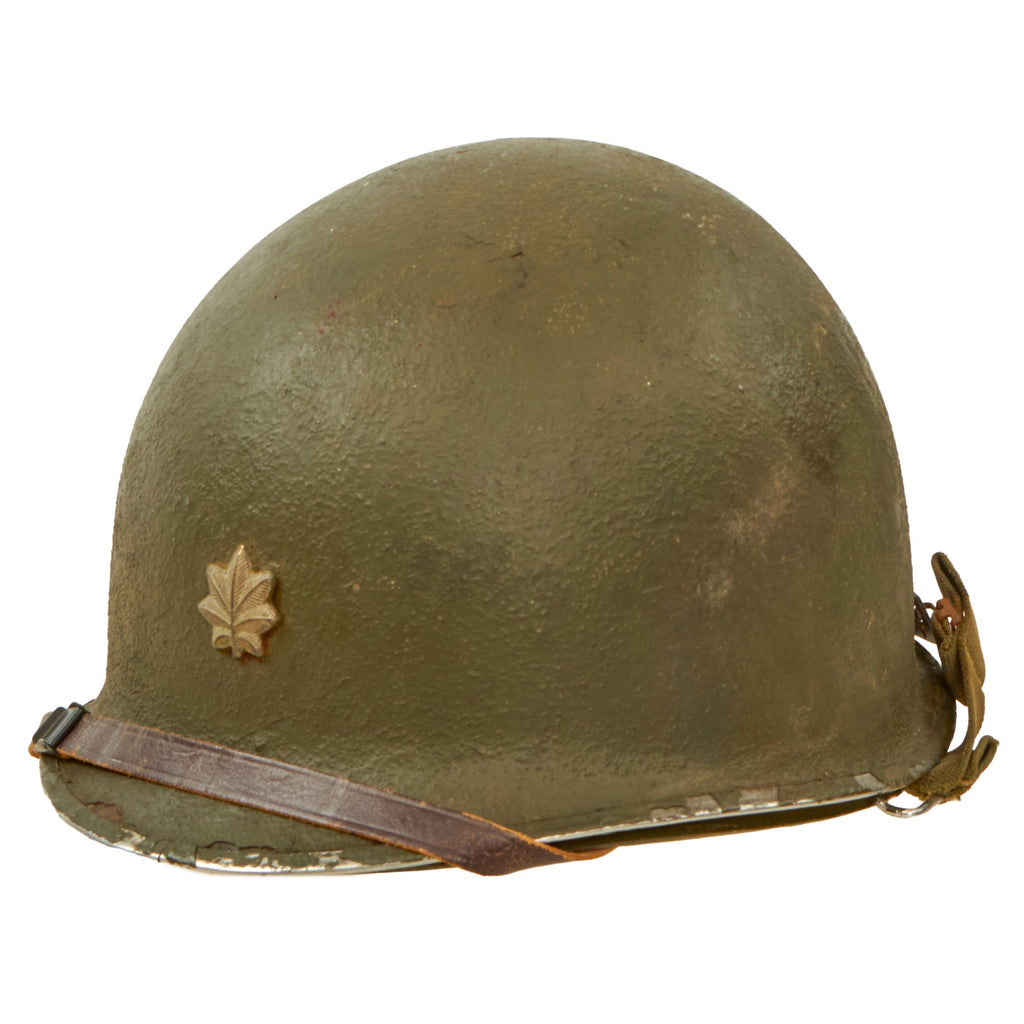 Original U.S. WWII Complete M1 McCord Swivel Bale Front Seam Helmet wi ...
