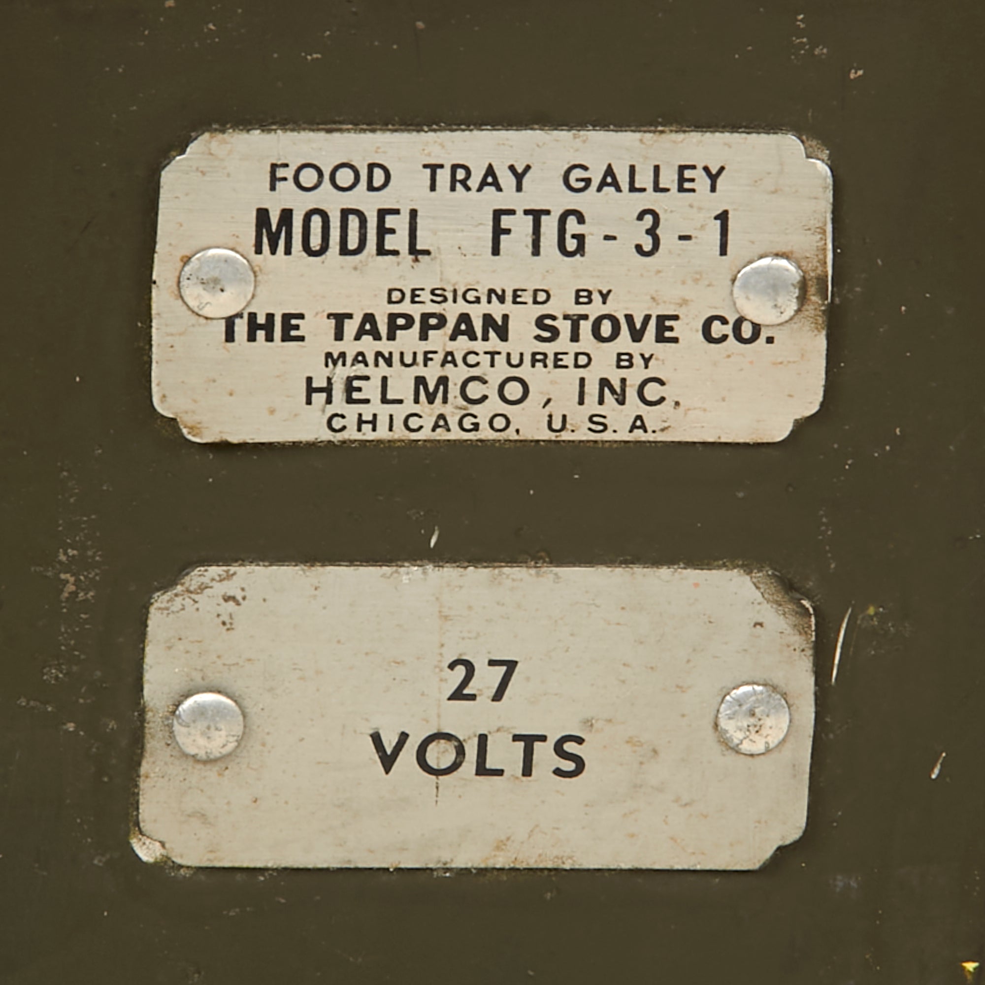 Original U.S. WWII Army Air Forces Model FTG-3-1 Teppen Stove Co. Food ...