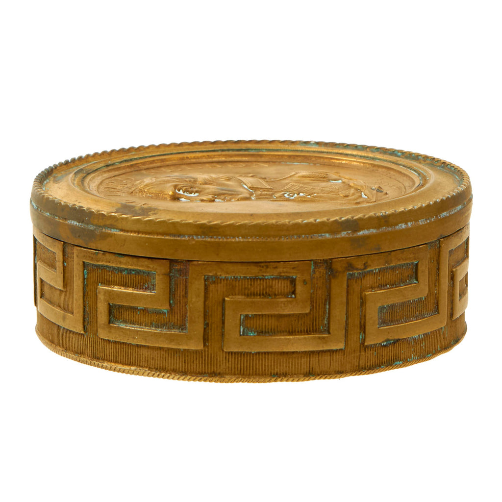 Original British Napoleonic Admiral Lord Nelson Gilt Brass Snuff Box w ...