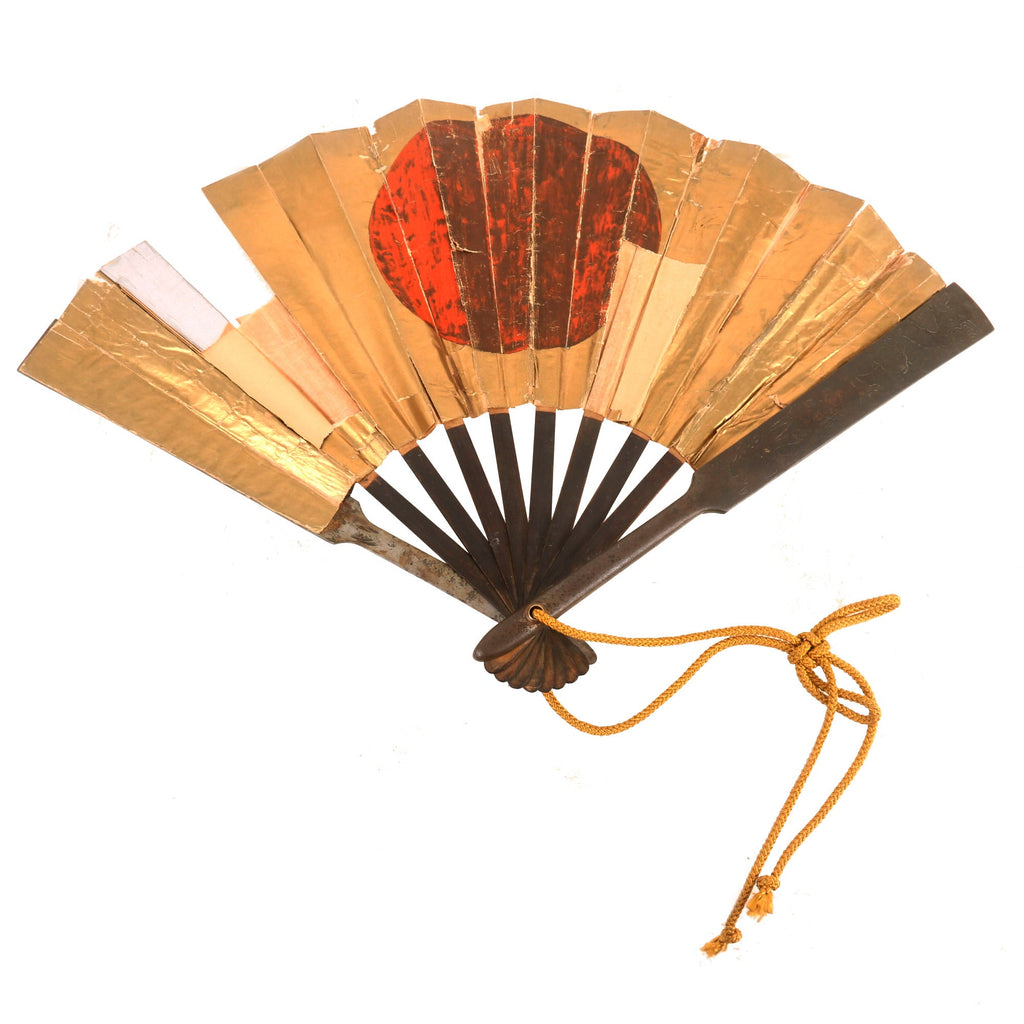 Original Japanese Edo Period Iron War Fan “Tessen” with Engraved Drago ...